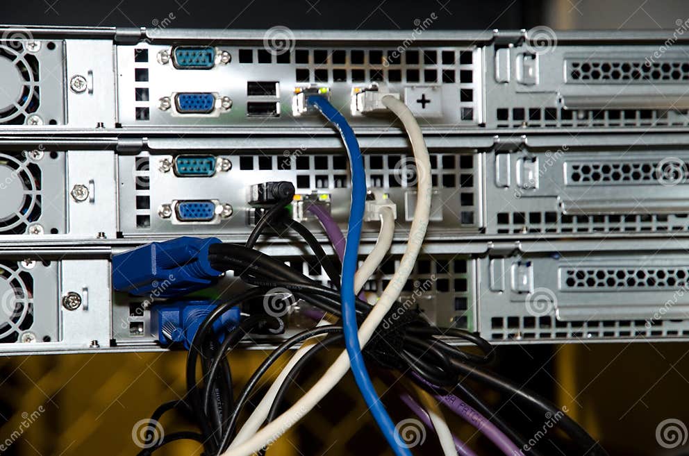 Wires in the computer lab stock photo. Image of room - 32872054