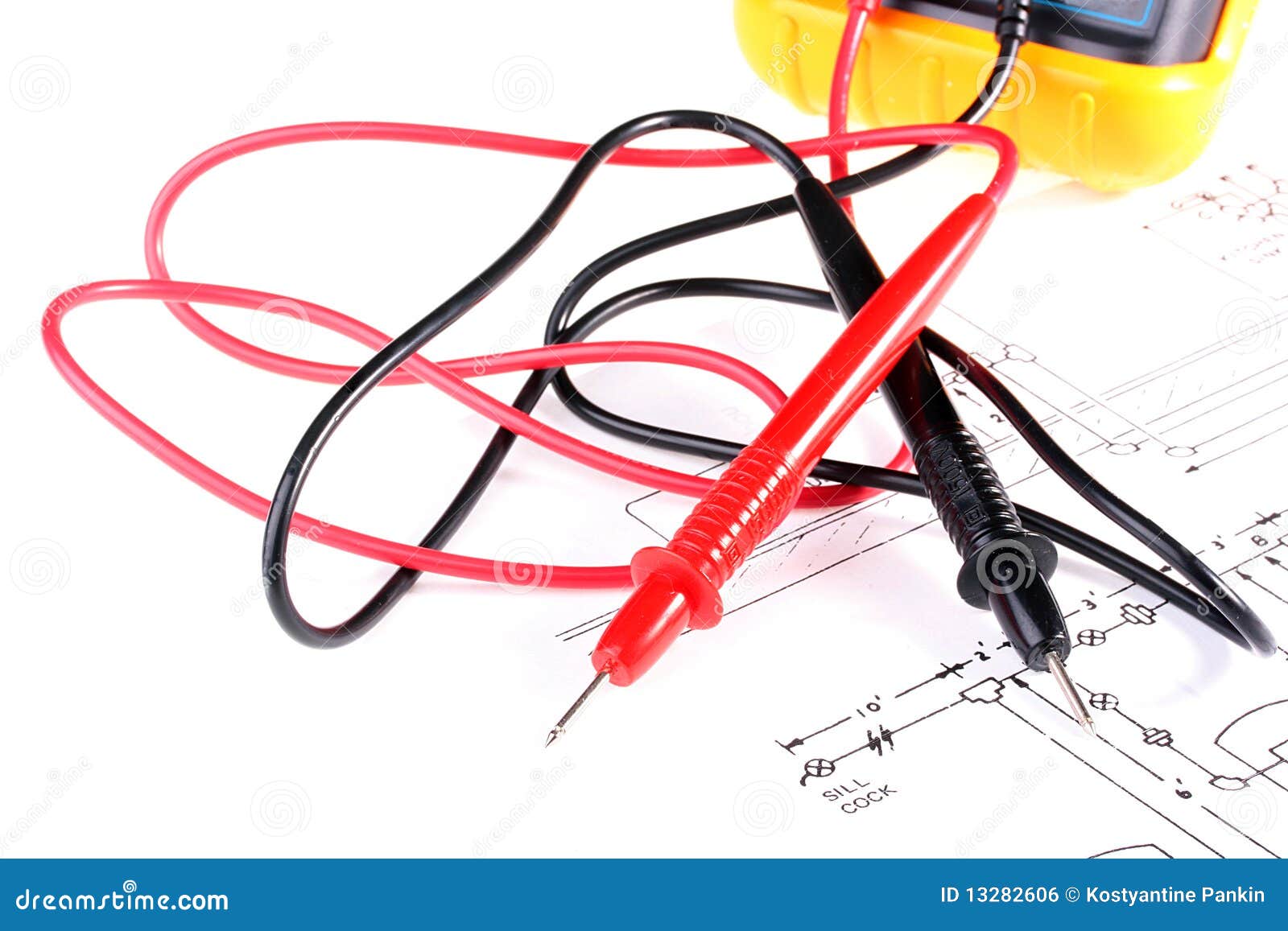 Wires connected stock photo. Image of connection, probe - 13282606