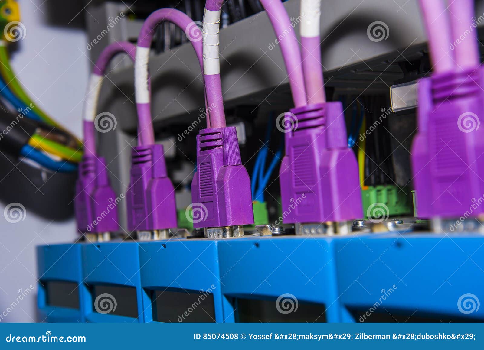 Wires Connected To the Network Server Stock Photo - Image of jack ...