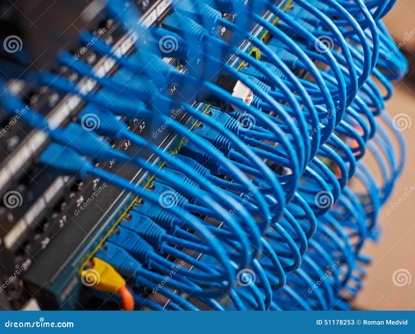 Wires connecting servers stock image. Image of connecting - 51178253