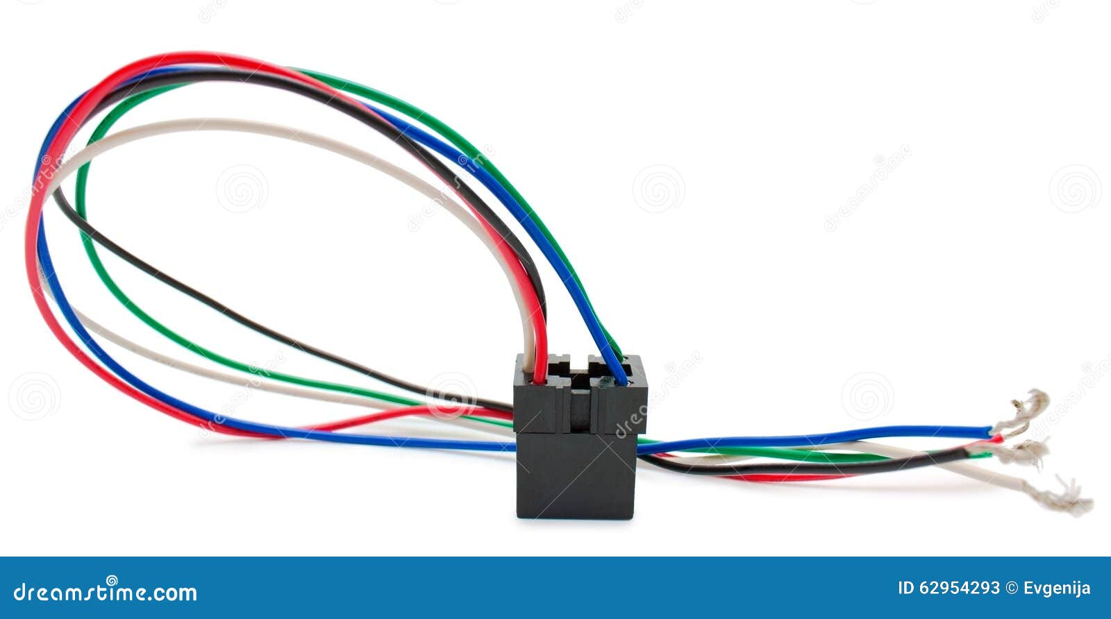 Wires Connection Relay Isolated on White Stock Image - Image of supply ...