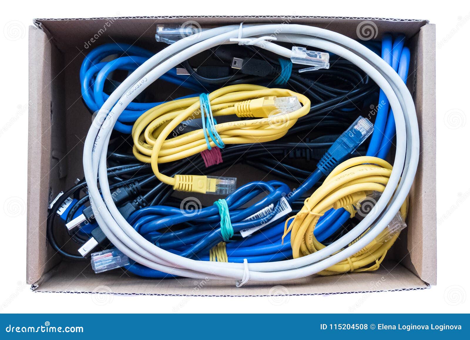 Wires, Cords and Cables are Fixed in a Box Stock Photo - Image of order ...