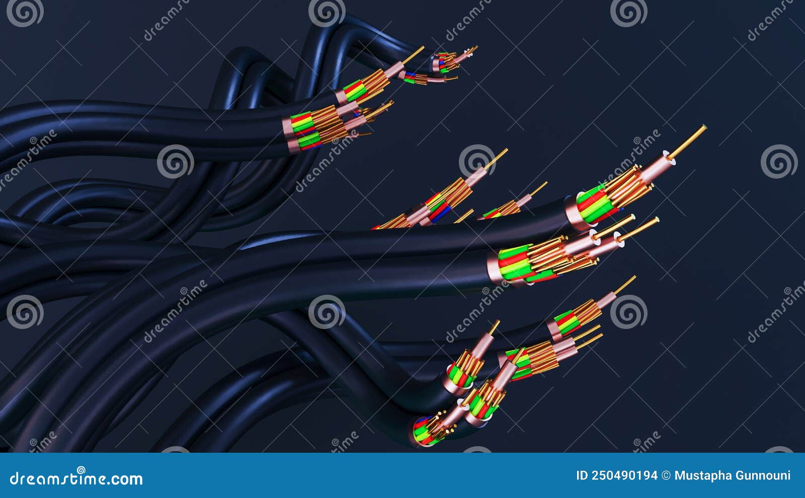 Wires on a Dark Background, Abstract Dark Cables Background, Stock ...