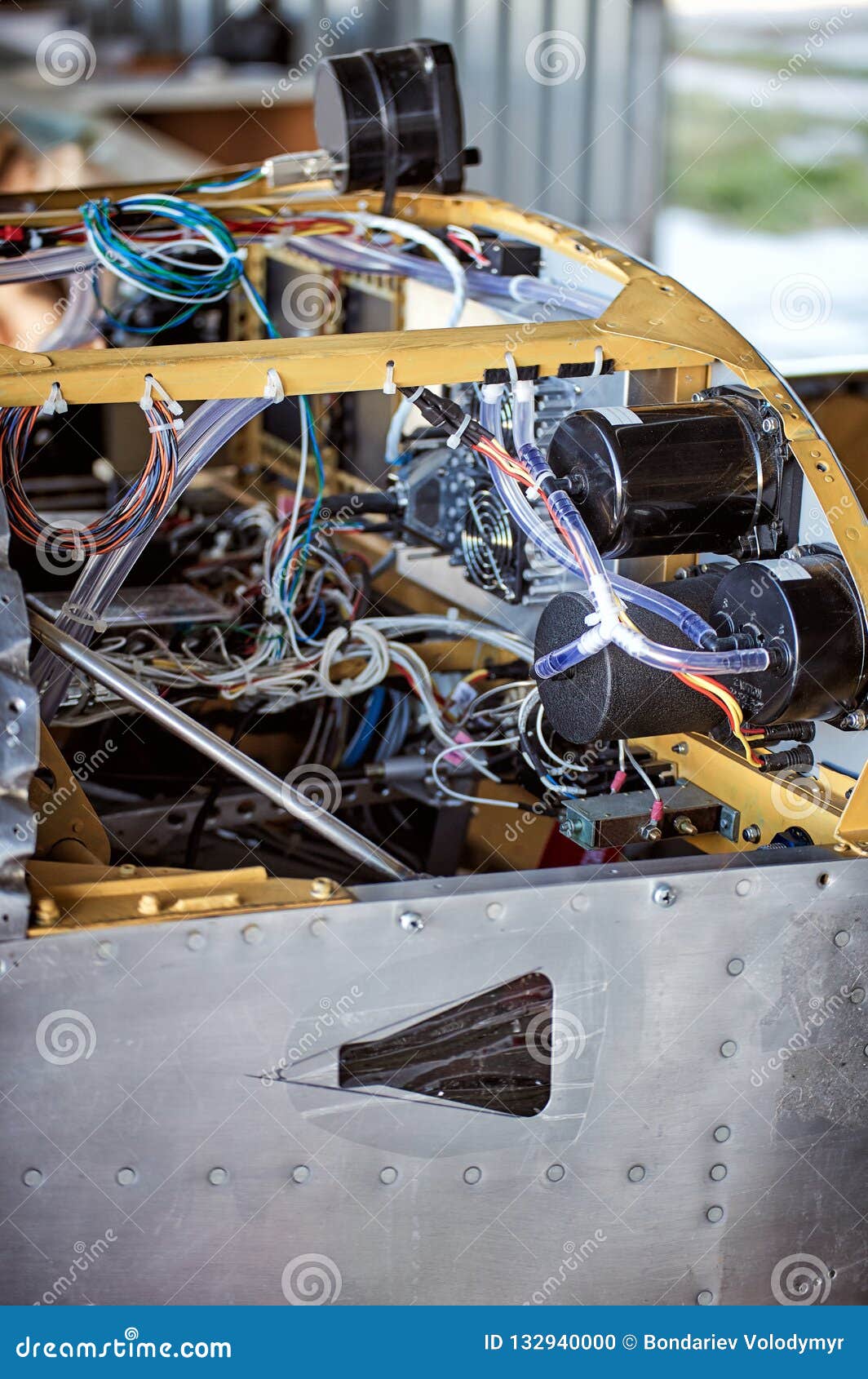 The Interior of the Instrument Panel of a Light Single-engine Ai Stock ...