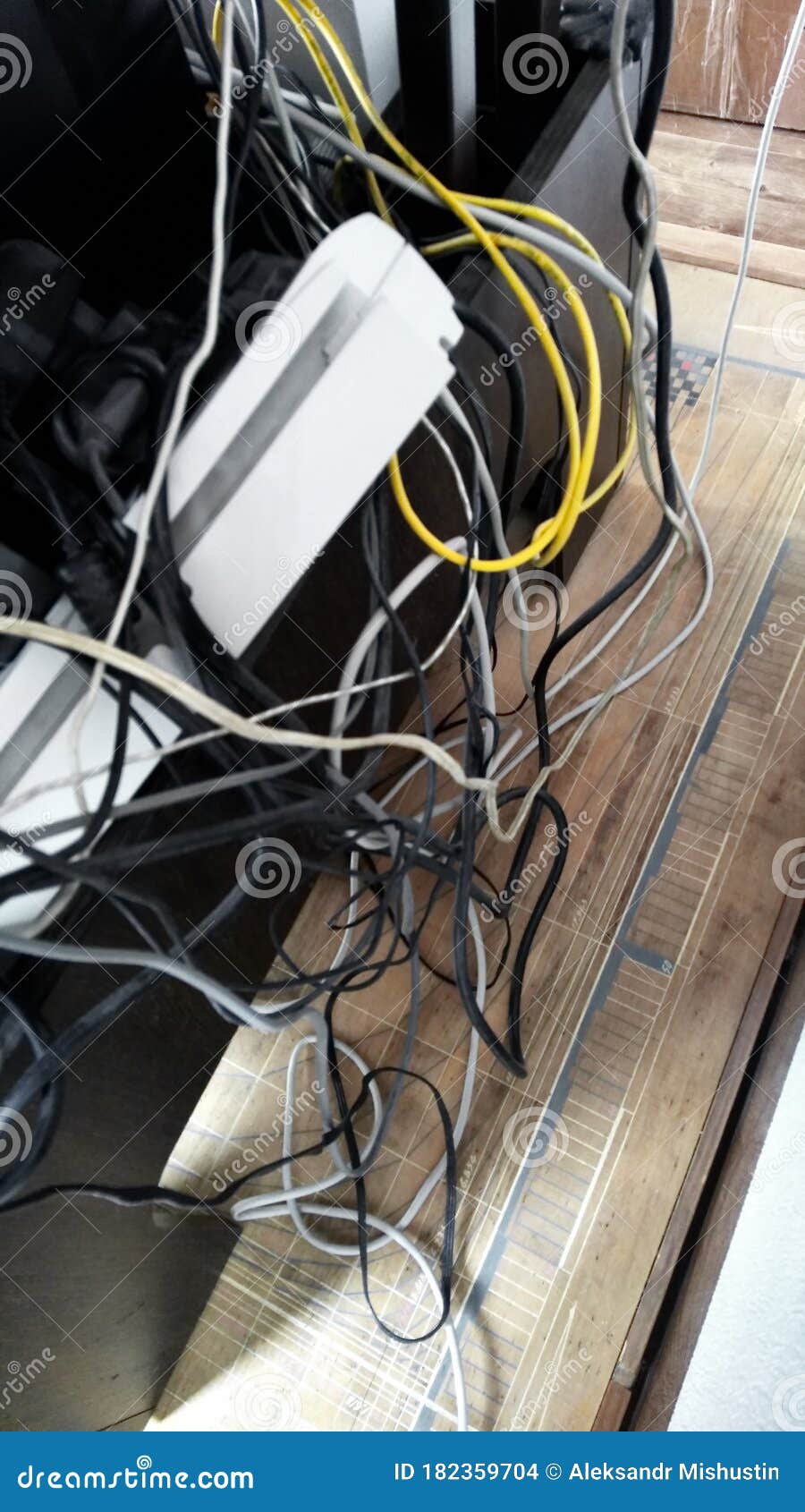 Wires Electric Mess stock photo. Image of engineering - 182359704