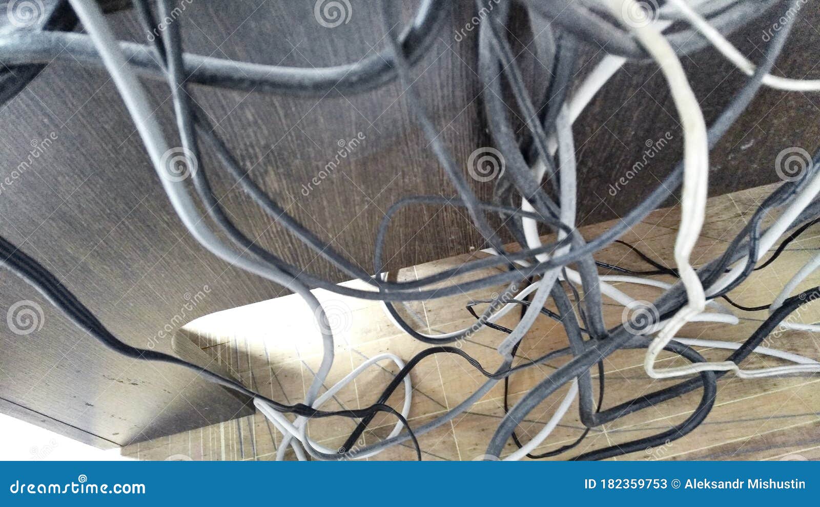 Wires Electric Mess stock image. Image of neglect, plug - 182359753