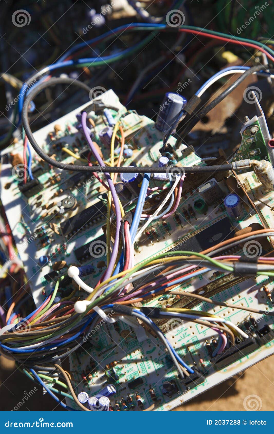 Wires and Electrical Components. Stock Photo - Image of colour, wire ...