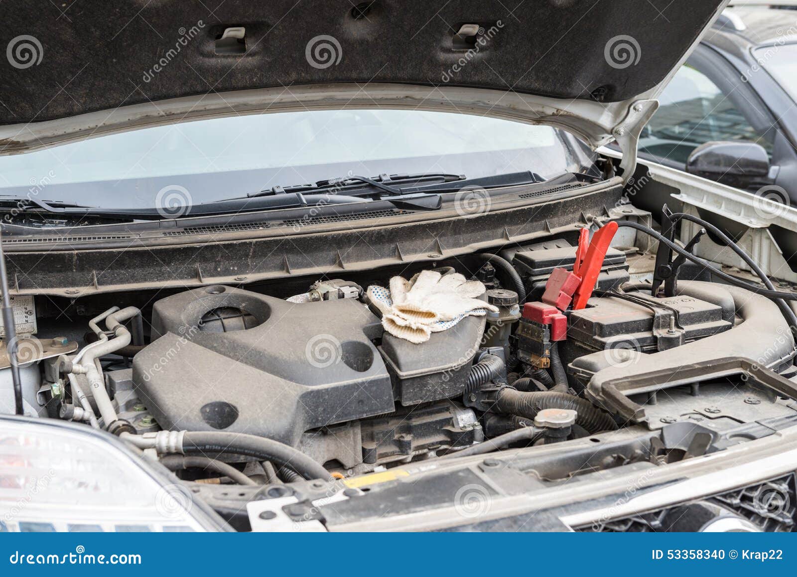 Wires in the Engine Compartment Stock Photo - Image of service, direct ...