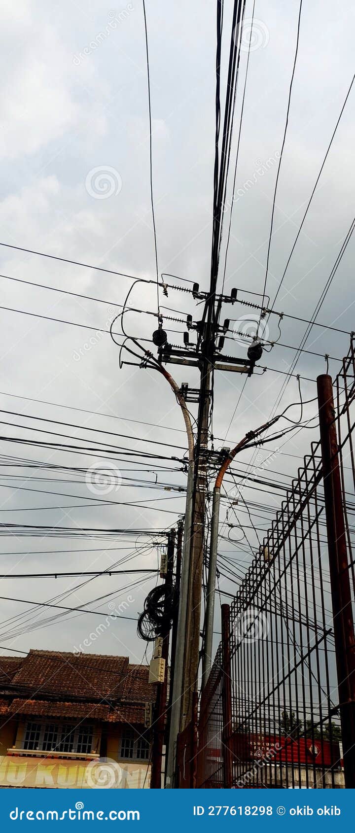 The Wires that Float so Complicated Stock Photo - Image of pole, wires ...