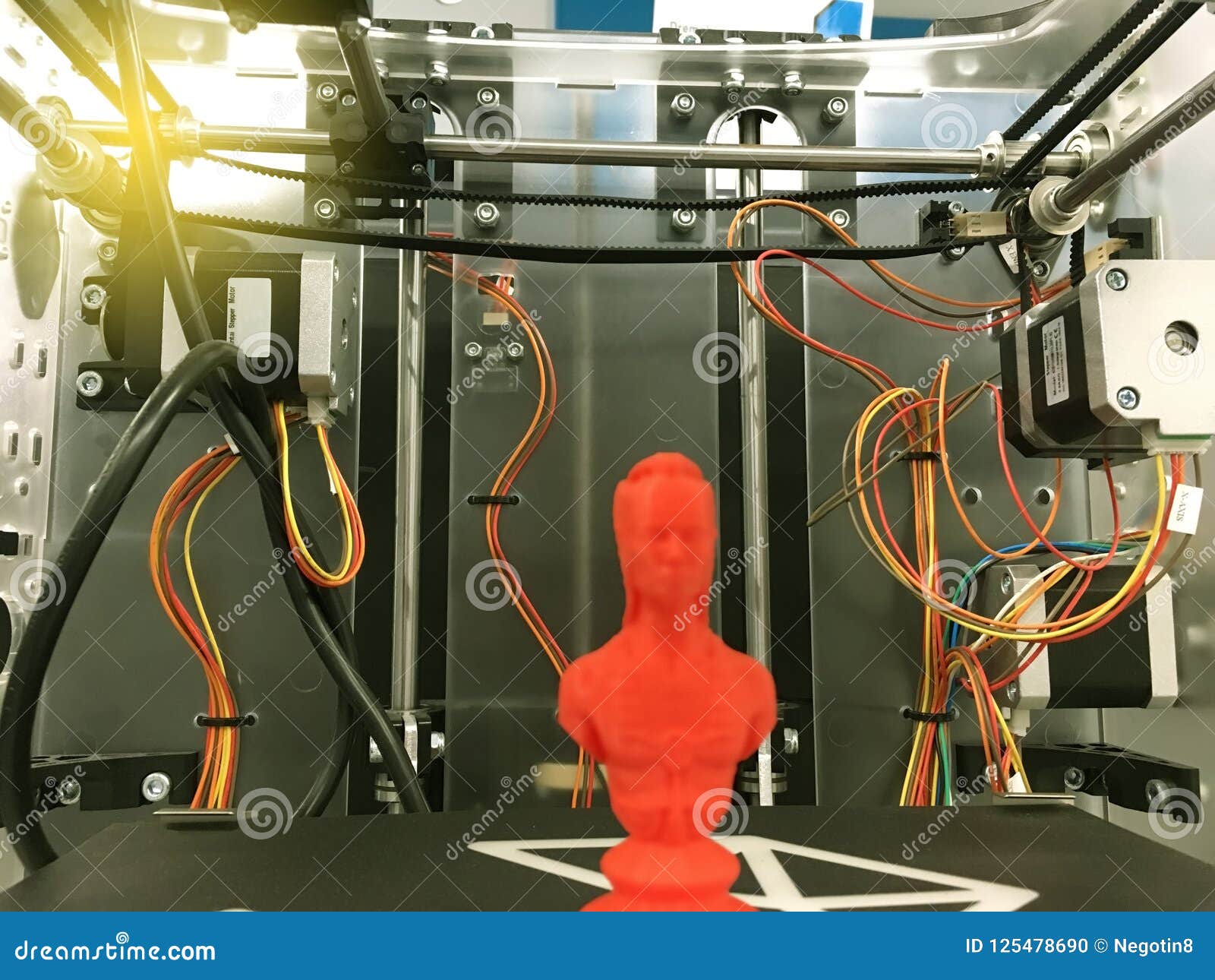 3D printer inside stock photo. Image of material, print - 125478690