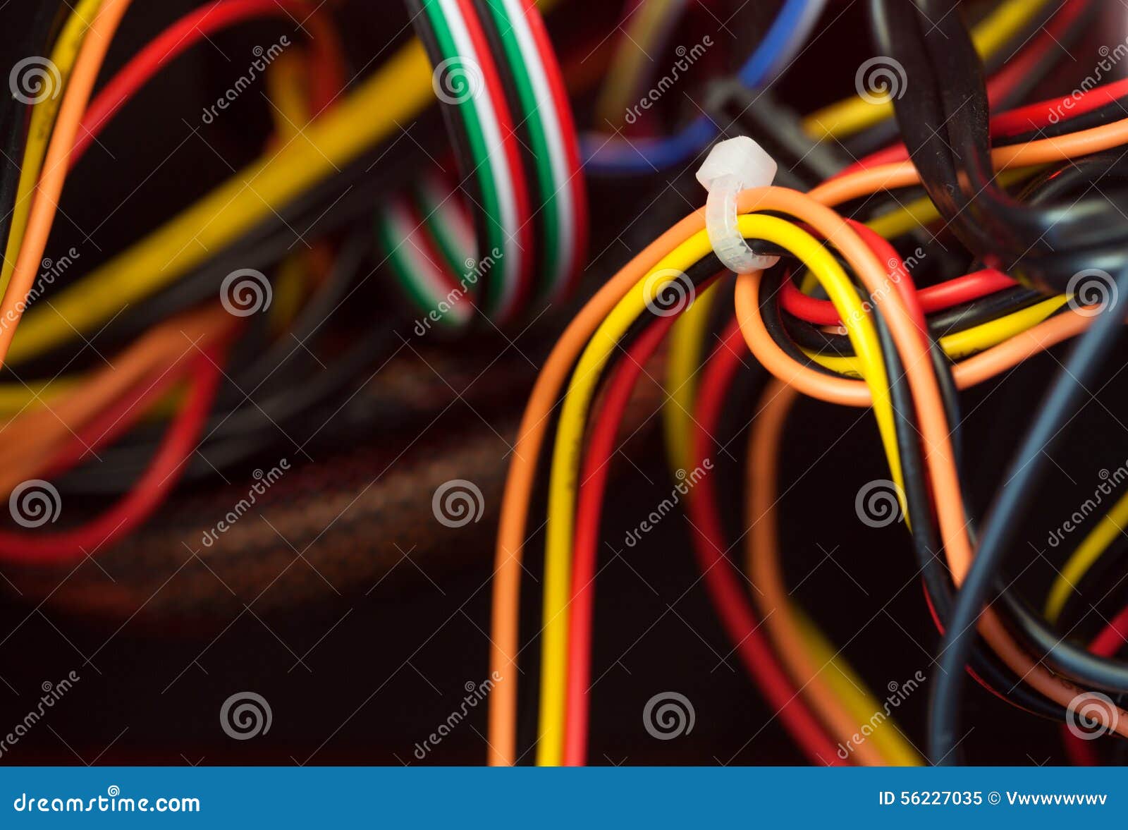 Wires inside a computer stock image. Image of curve, bundle - 56227035