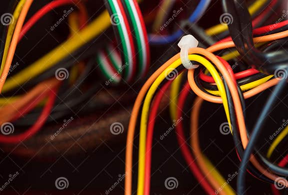 Wires inside a computer stock image. Image of curve, bundle - 56227035