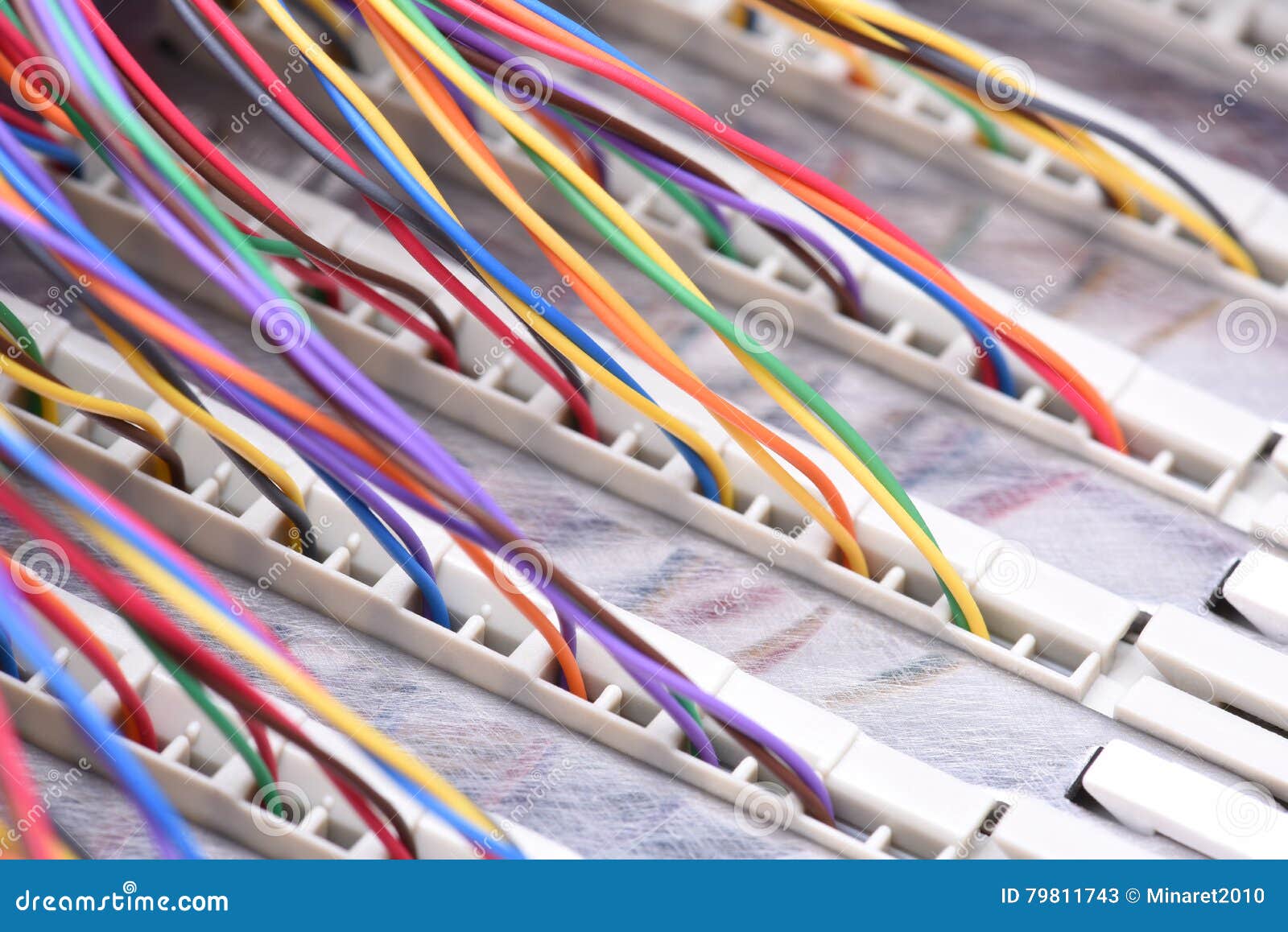 Wires IP Switchboard Panel stock image. Image of computer - 79811743