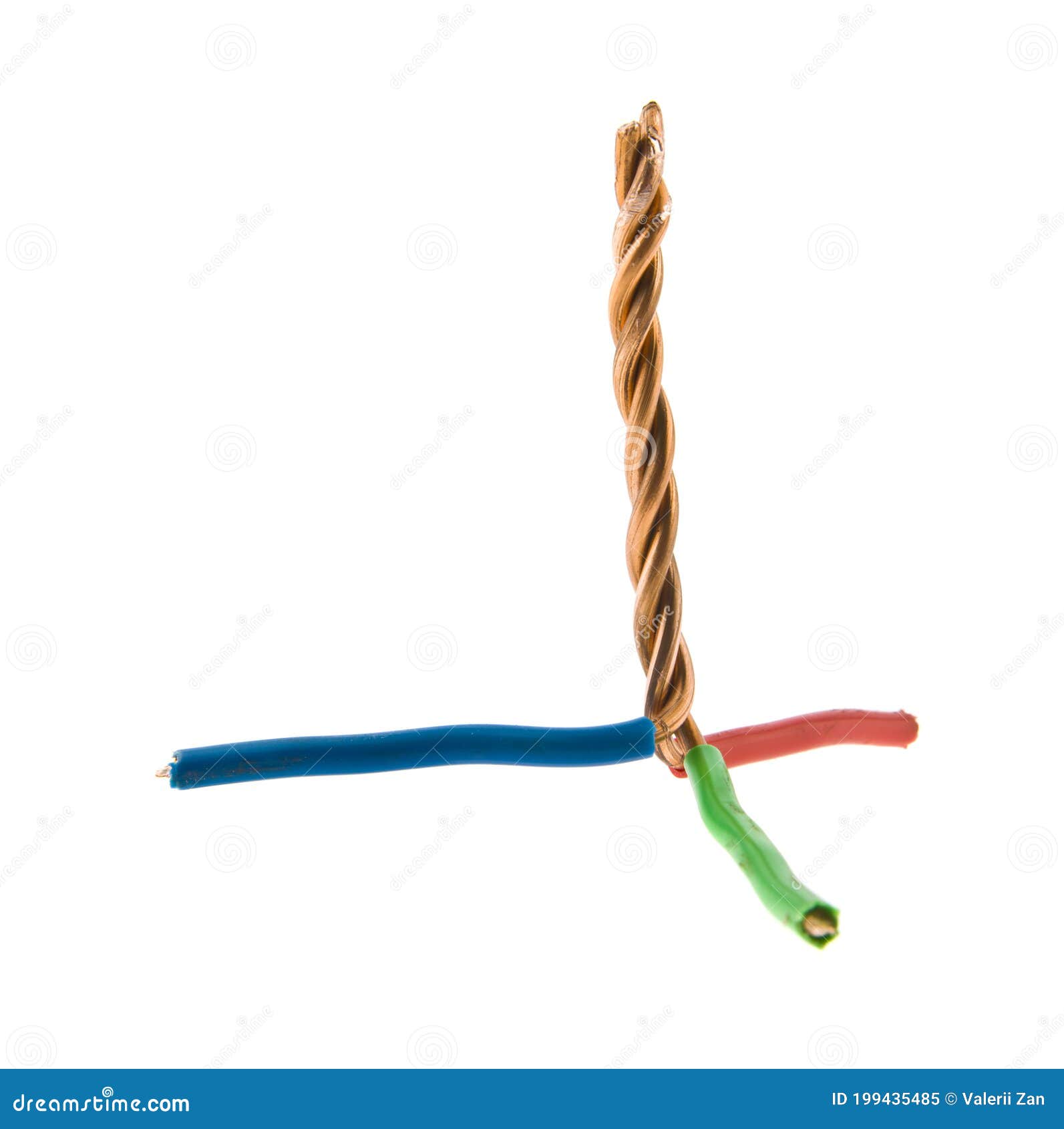 Wires Isolated on White Background Stock Image - Image of conductor ...