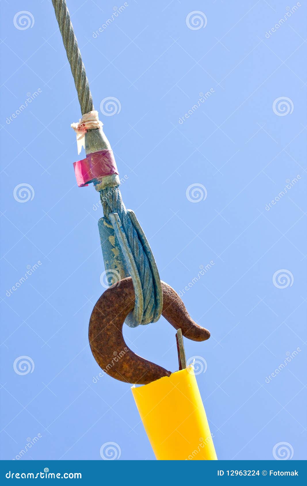 Wires, Links and Ropes Safet Connection Stock Photo - Image of hook ...