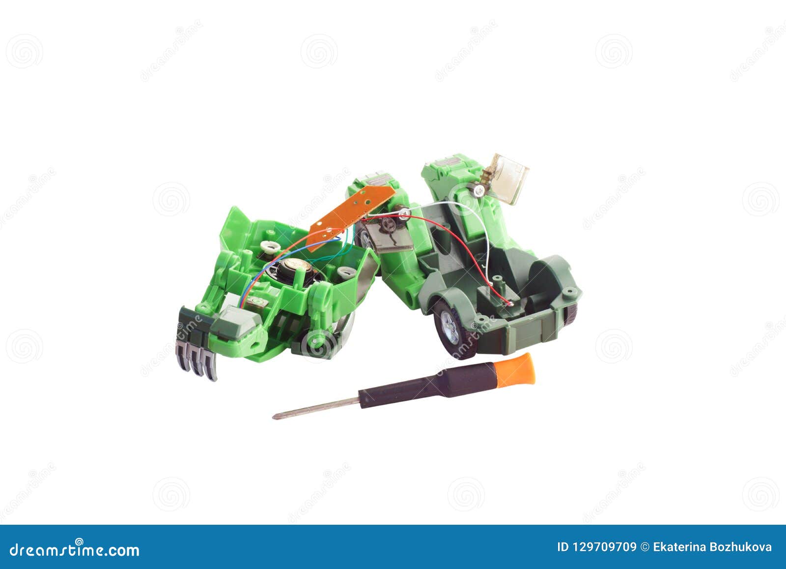 Wires and a Microcircuit in a Disassembled Toy. Stock Image - Image of ...