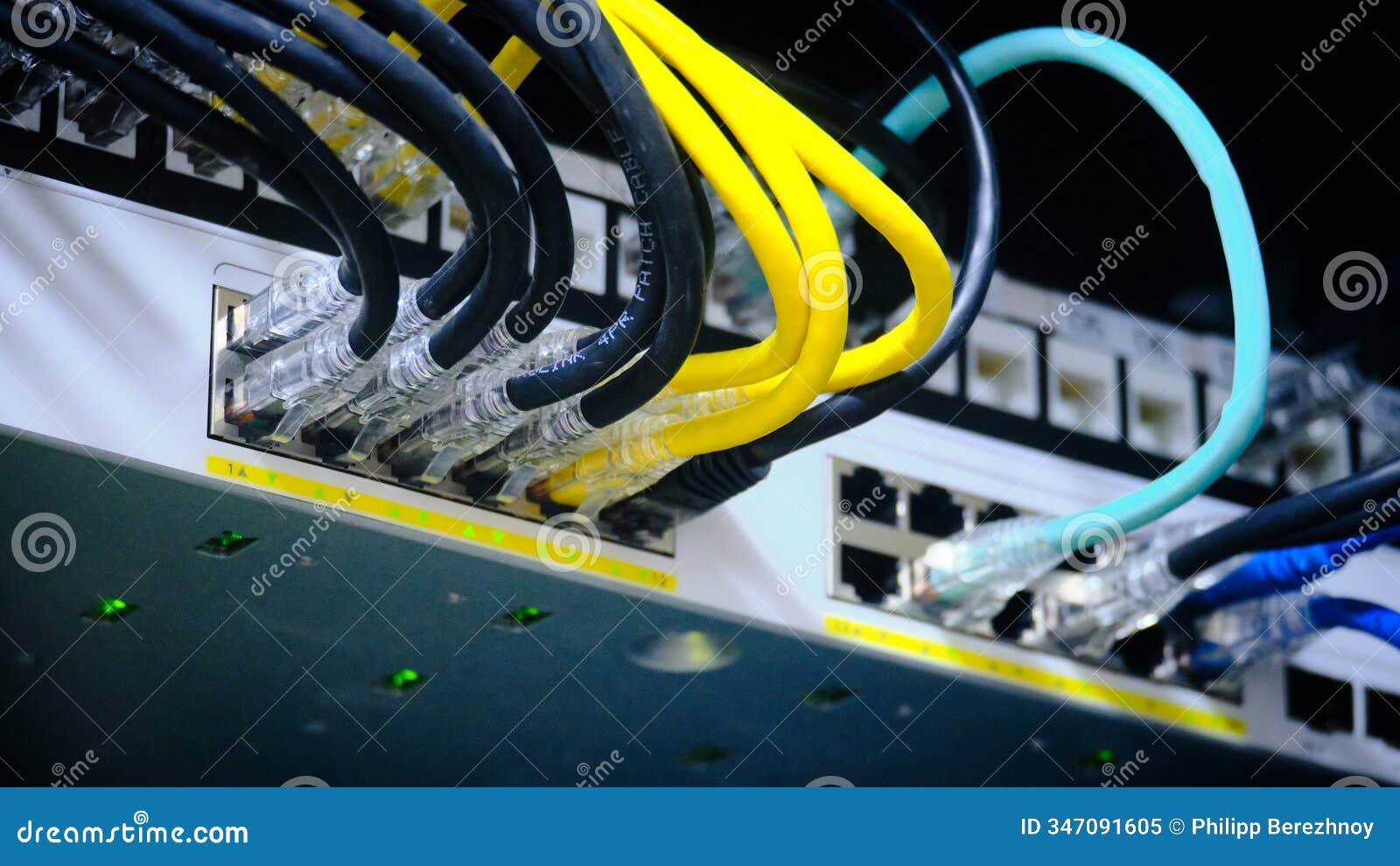 Network Server Storage Router Stock Image - Image of cluster ...
