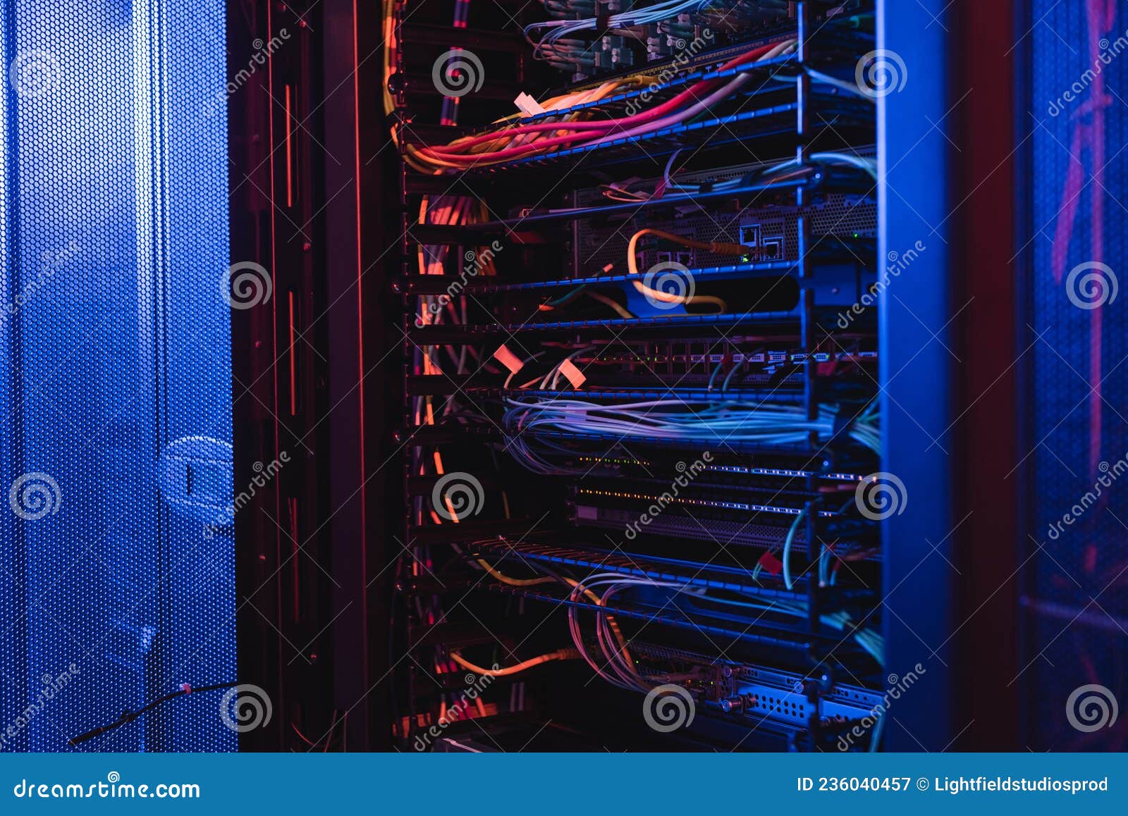 Wires in Open Server in Data Stock Image - Image of network, equipment ...
