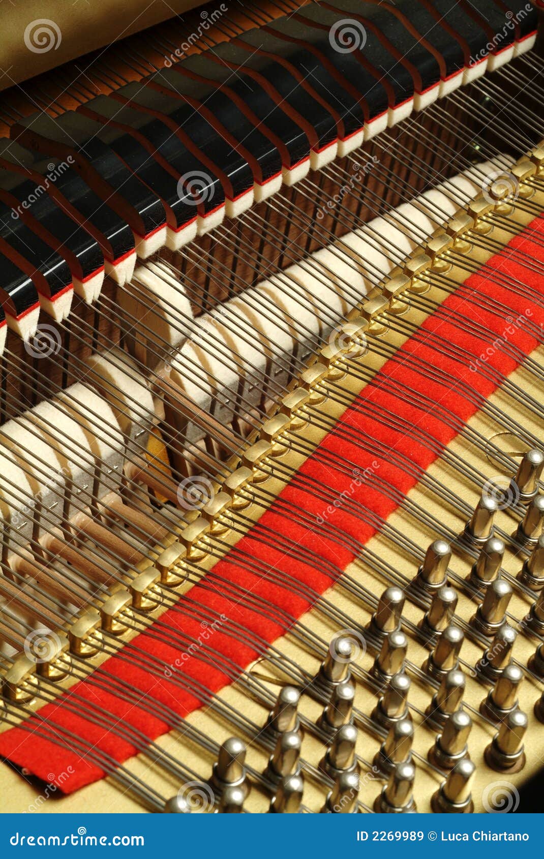 The wires of a piano stock image. Image of precision, harmony - 2269989