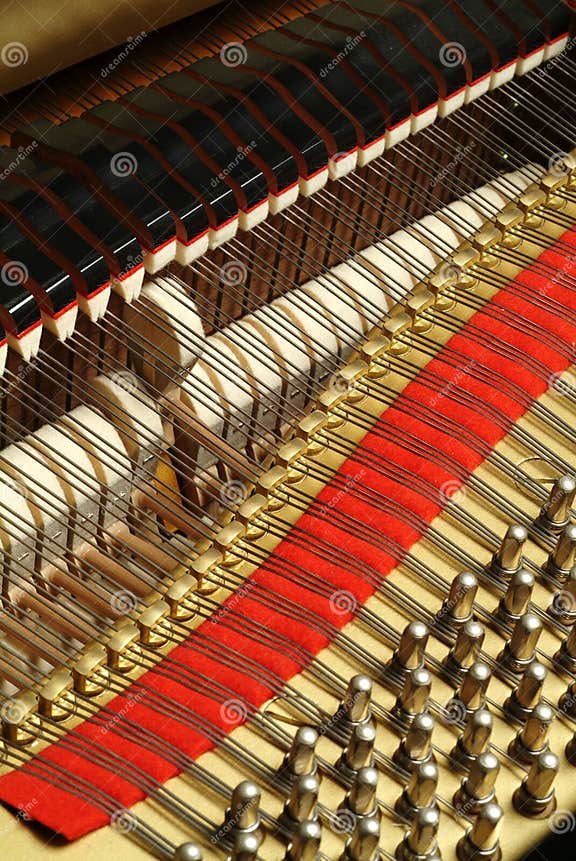 The wires of a piano stock image. Image of precision, harmony - 2269989
