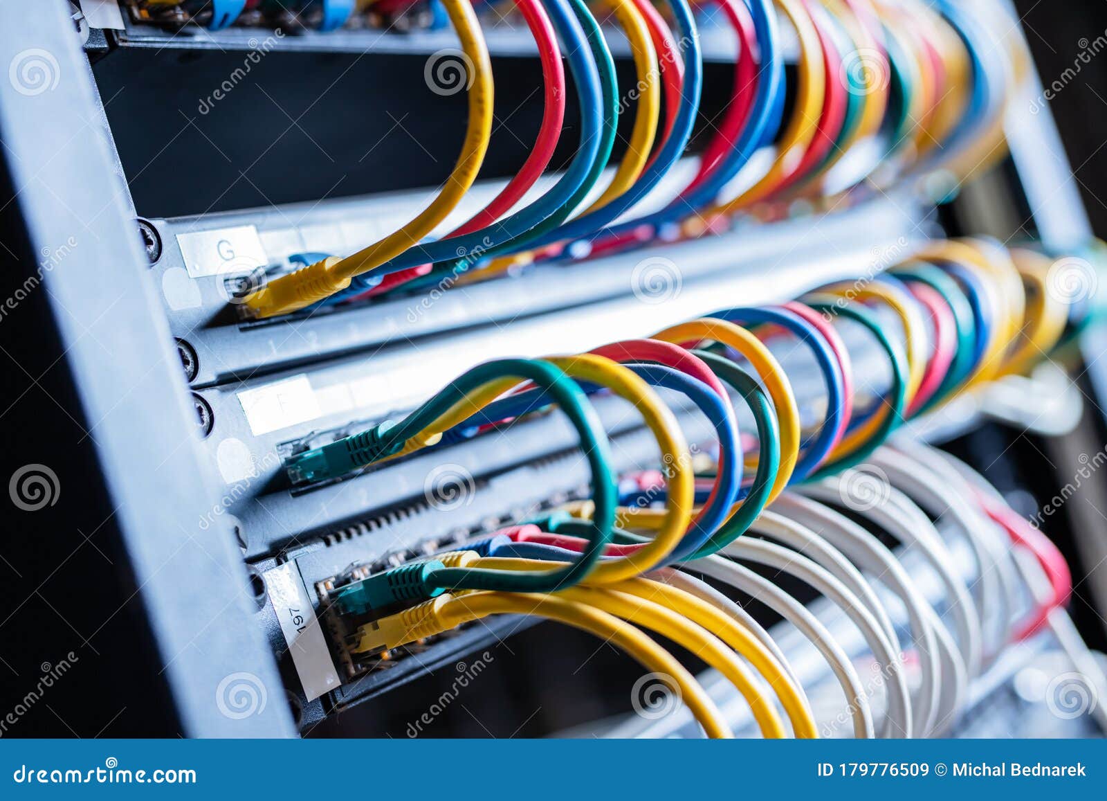 Wires in Server Computer Hardware Stock Image - Image of farm, internet ...
