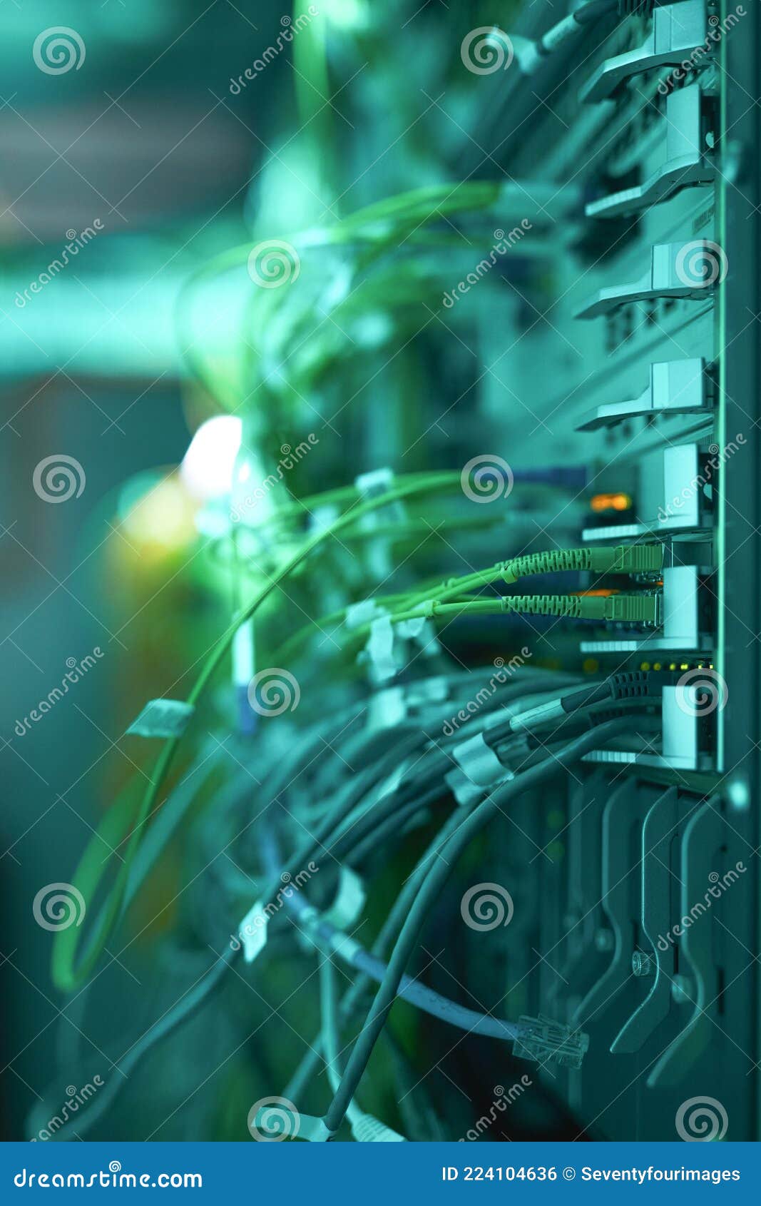 Wires in Server Room stock photo. Image of blue, online - 224104636