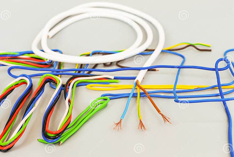 The Wires of Several Types in Colored Insulation are Curved in ...
