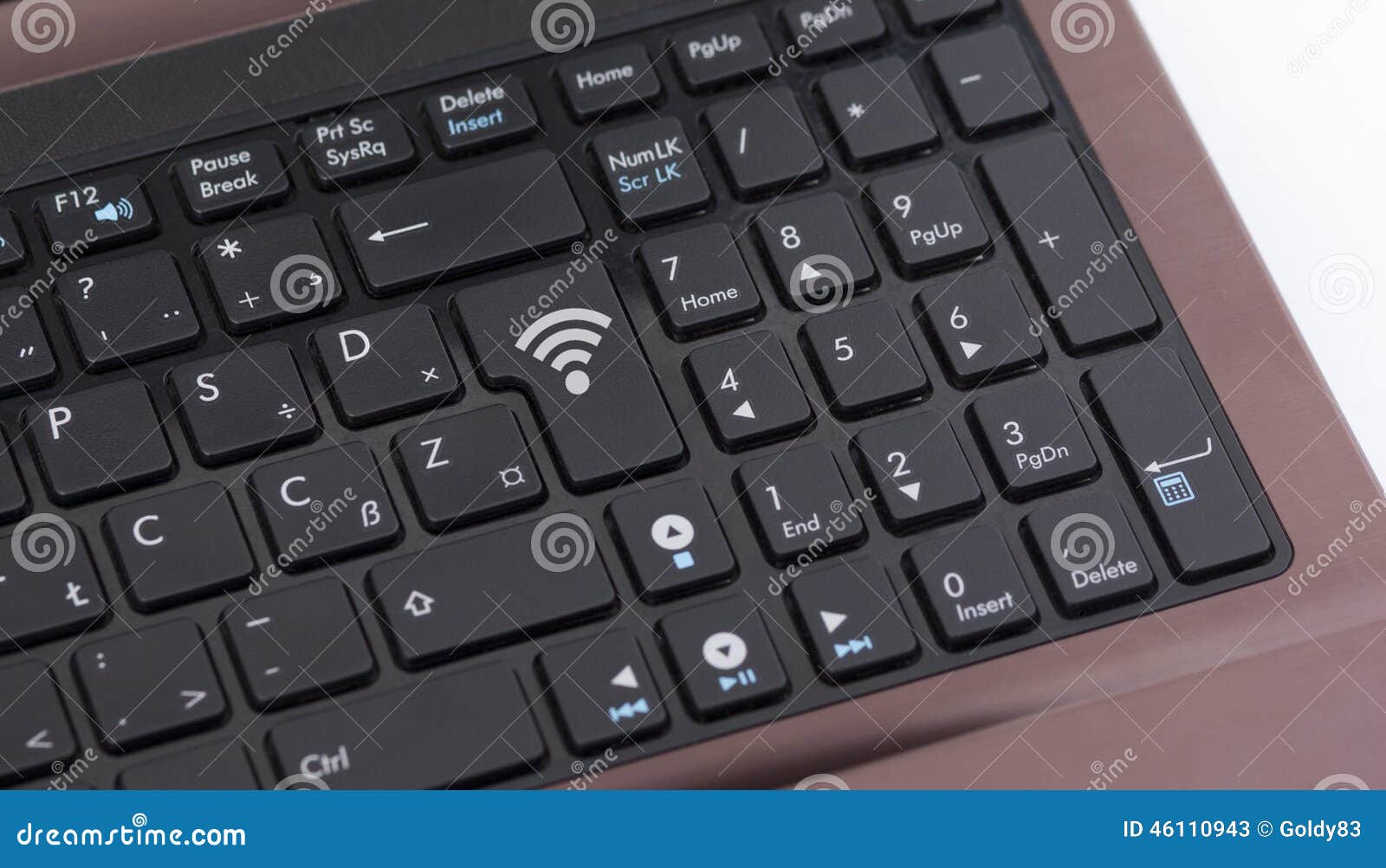 Wiress Sign on the Laptop Keyboard Stock Image - Image of equipment ...