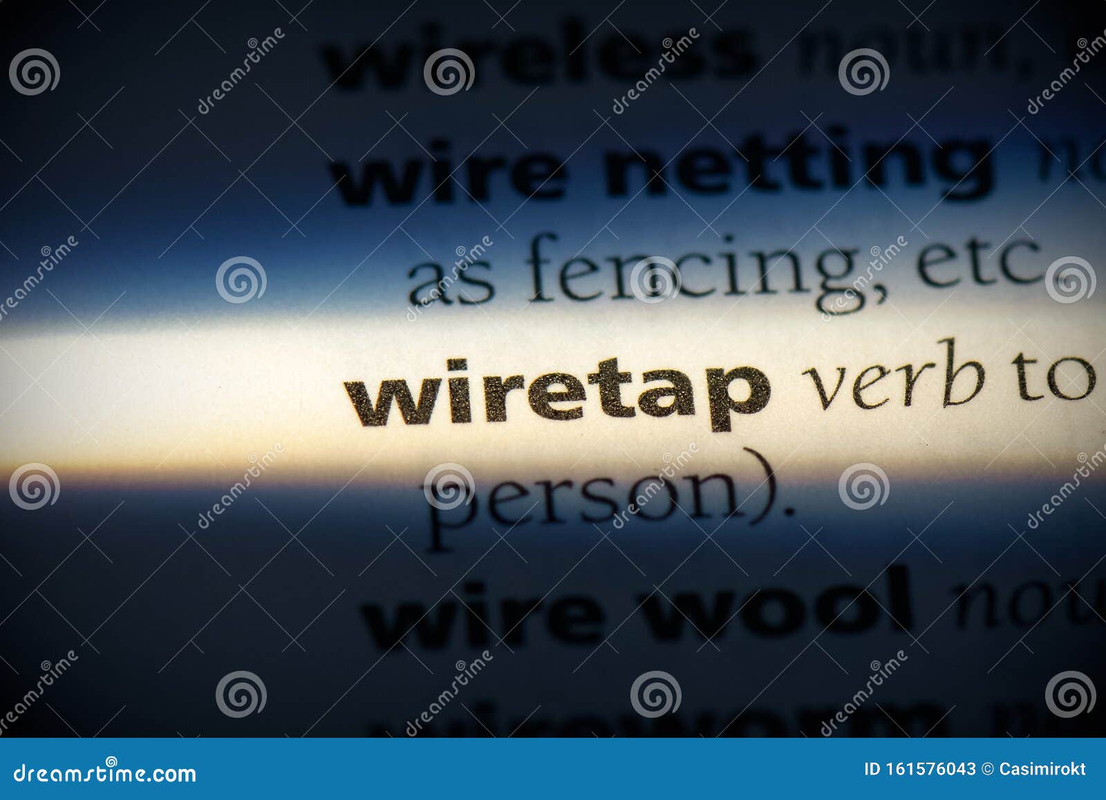 Wiretap stock image. Image of detail, reference, concept - 161576043