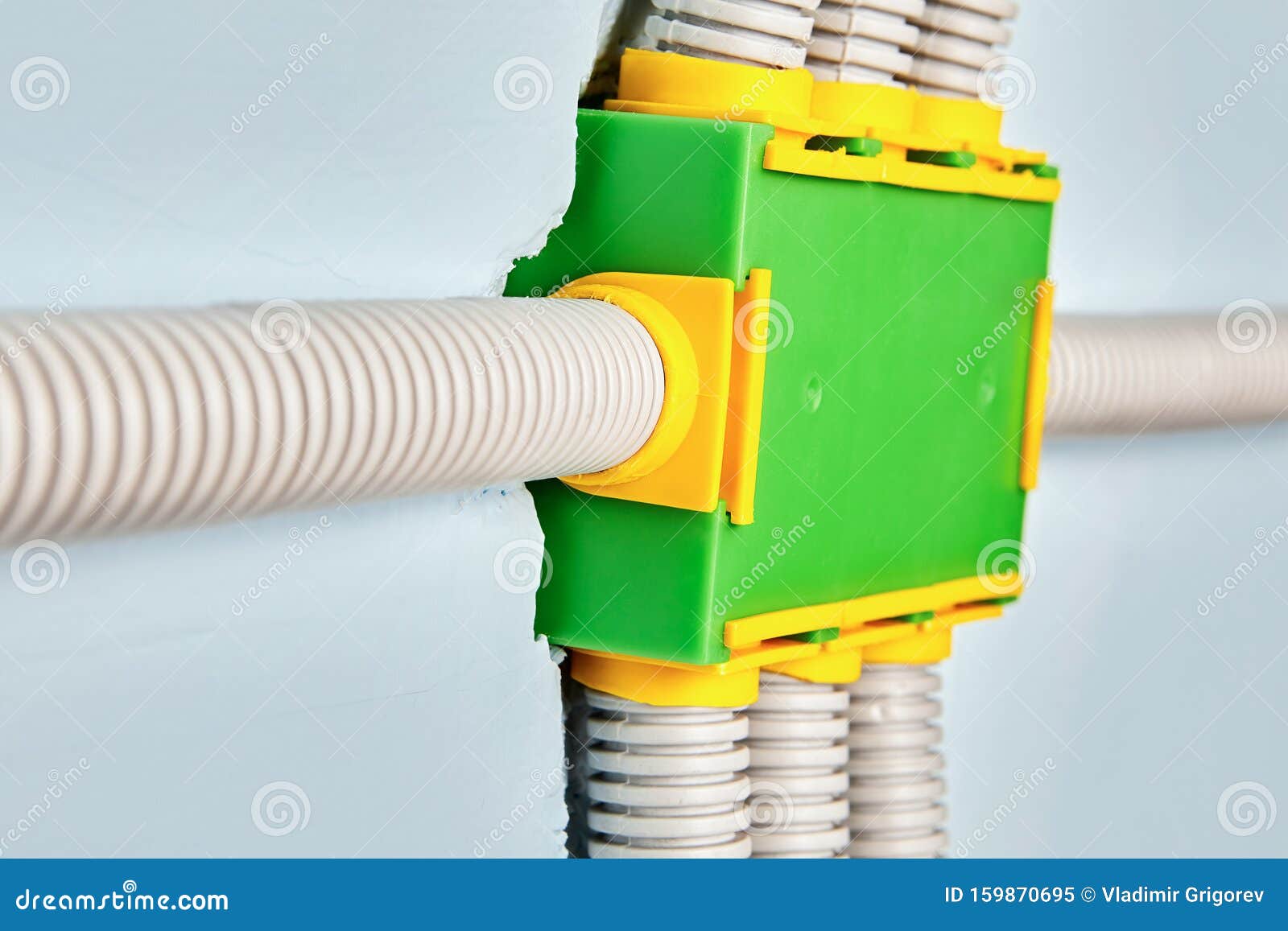 Wiring Box for Electrical House Stock Image - Image of green, circuit ...