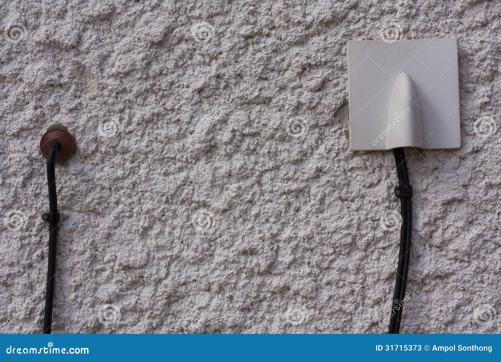 Wiring cable on the wall stock image. Image of connectivity - 31715373