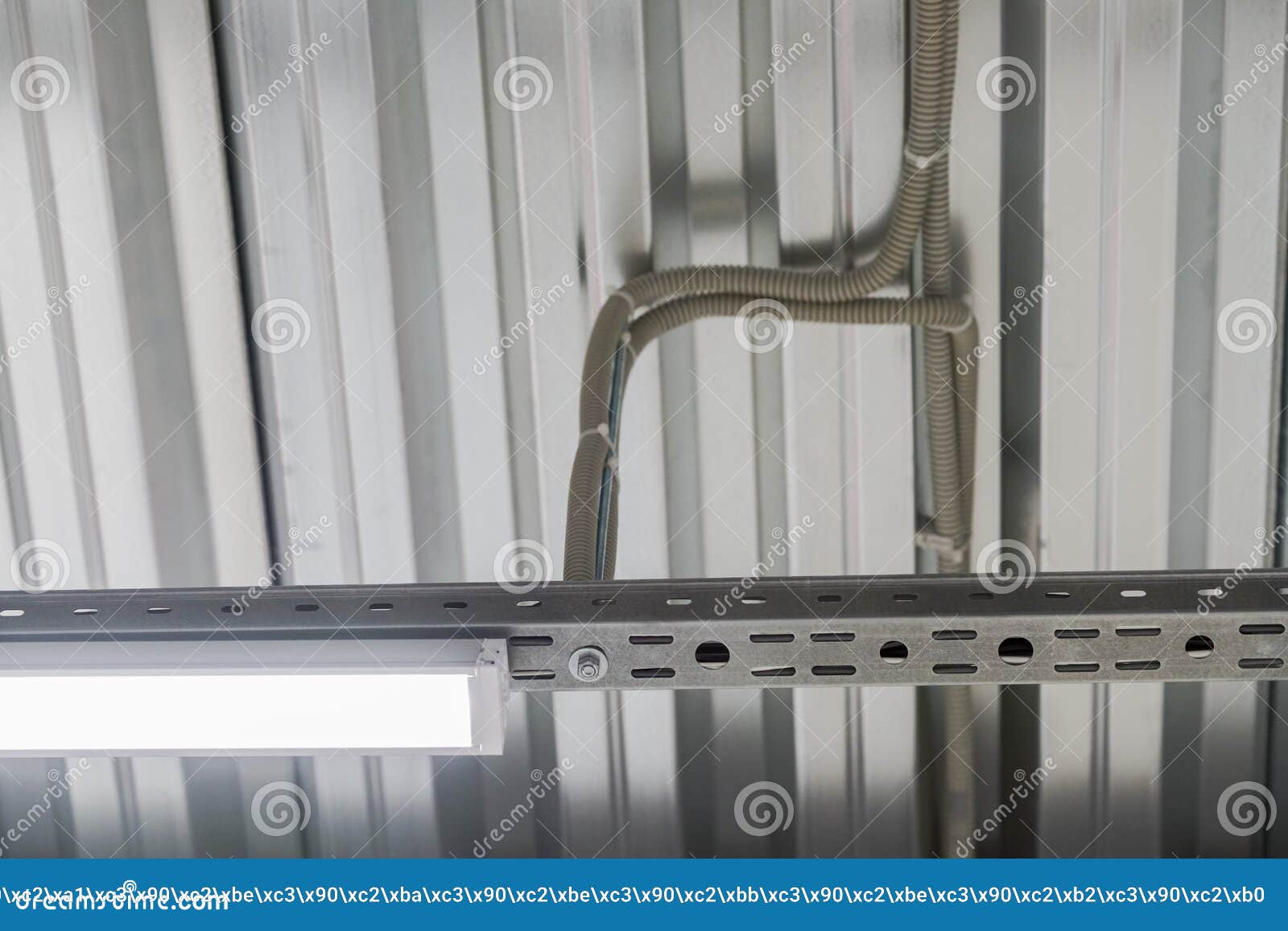 Wiring from the Ceiling, Ceiling Frame Made of Metal Profile Stock ...