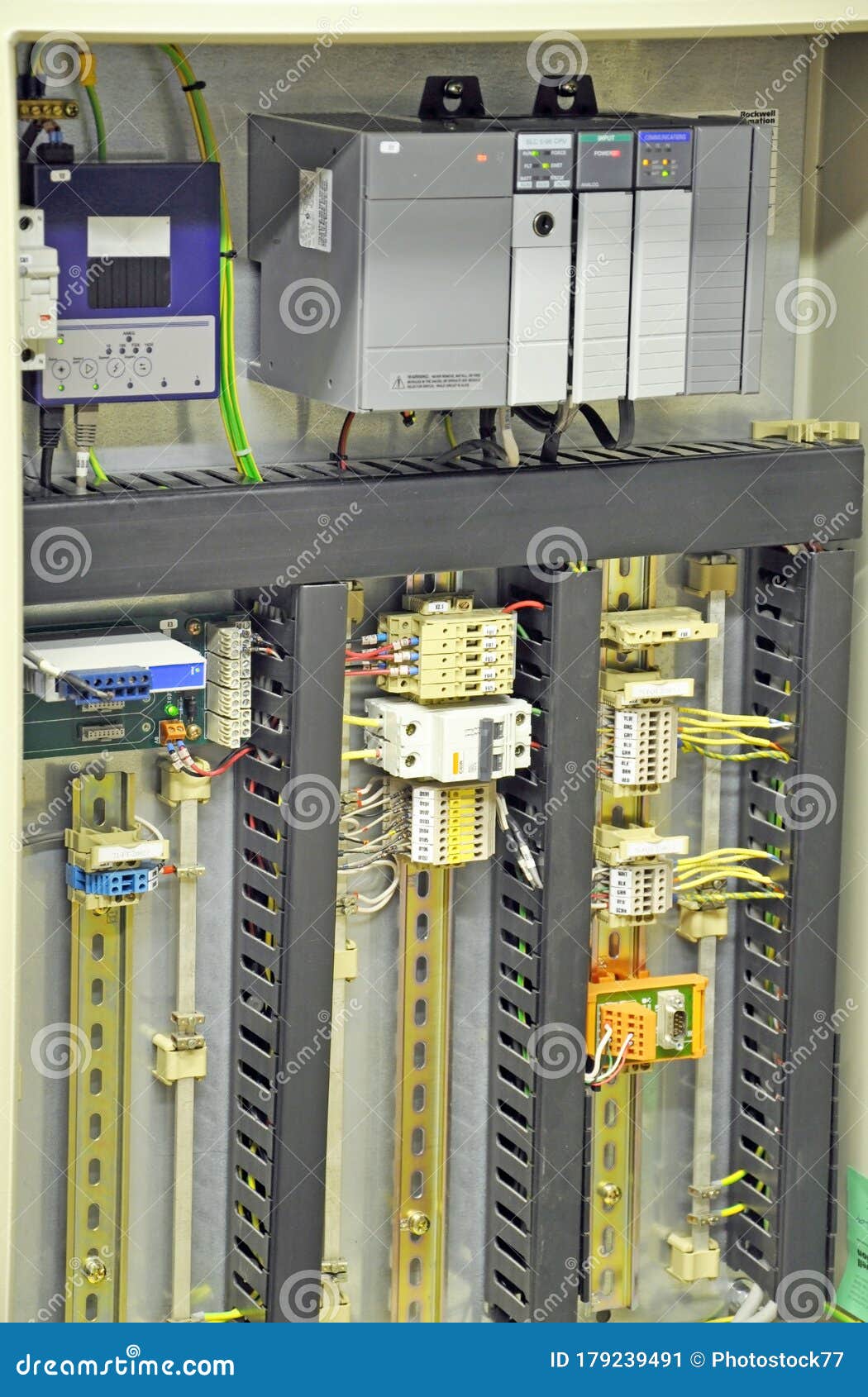 The Wiring Connections To the Terminal Stock Image - Image of line ...