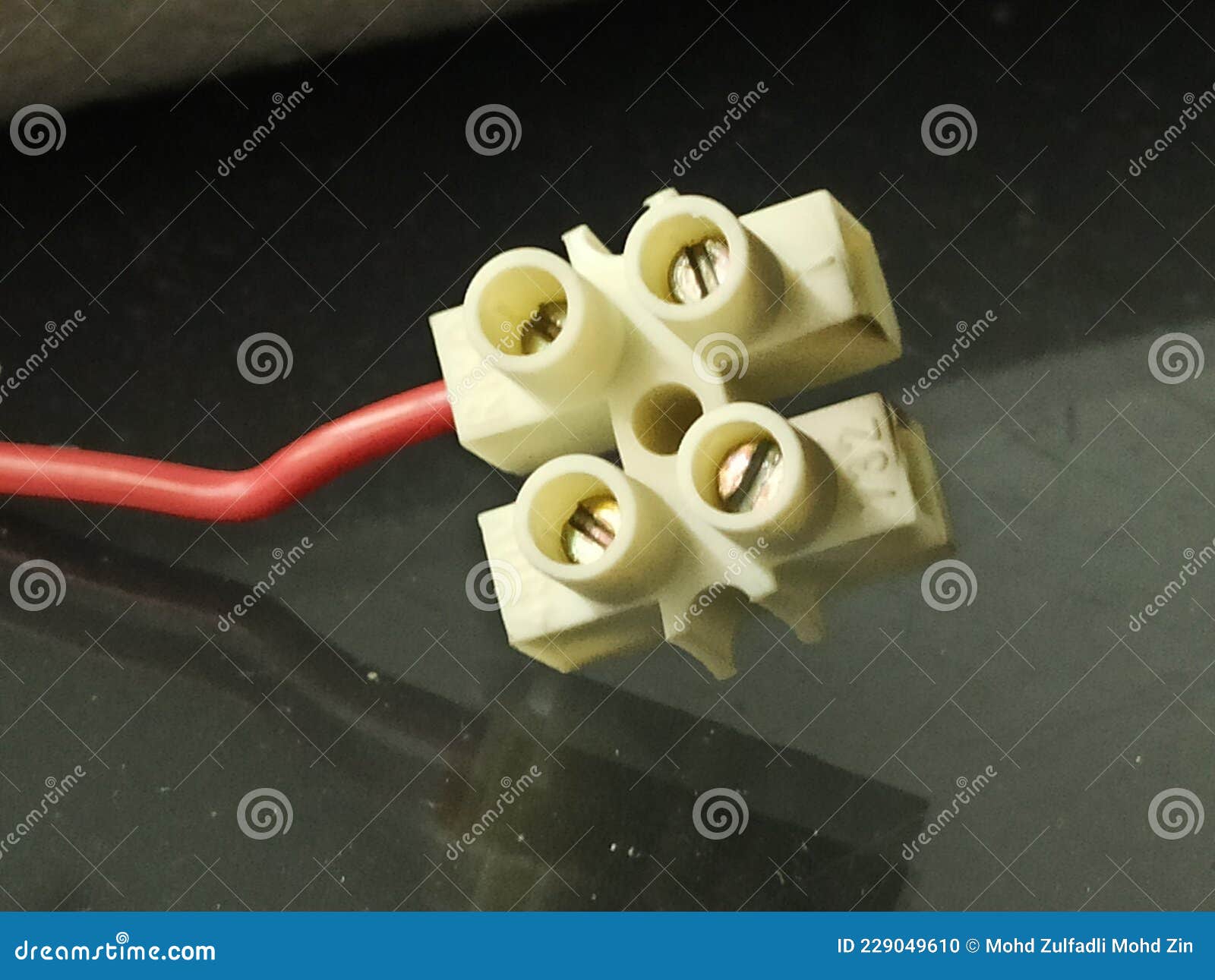 Wiring connector for lamp stock photo. Image of connection - 229049610