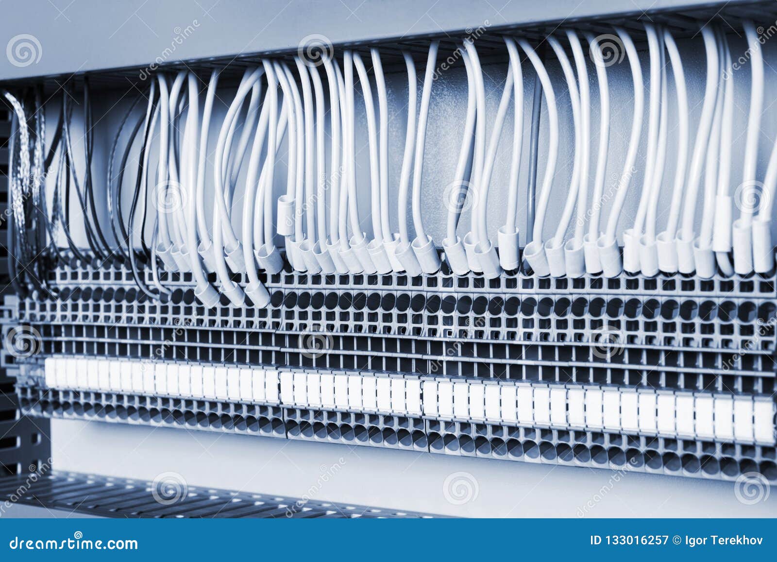Wiring in the Control Cabinet Stock Image - Image of wire, equipment ...