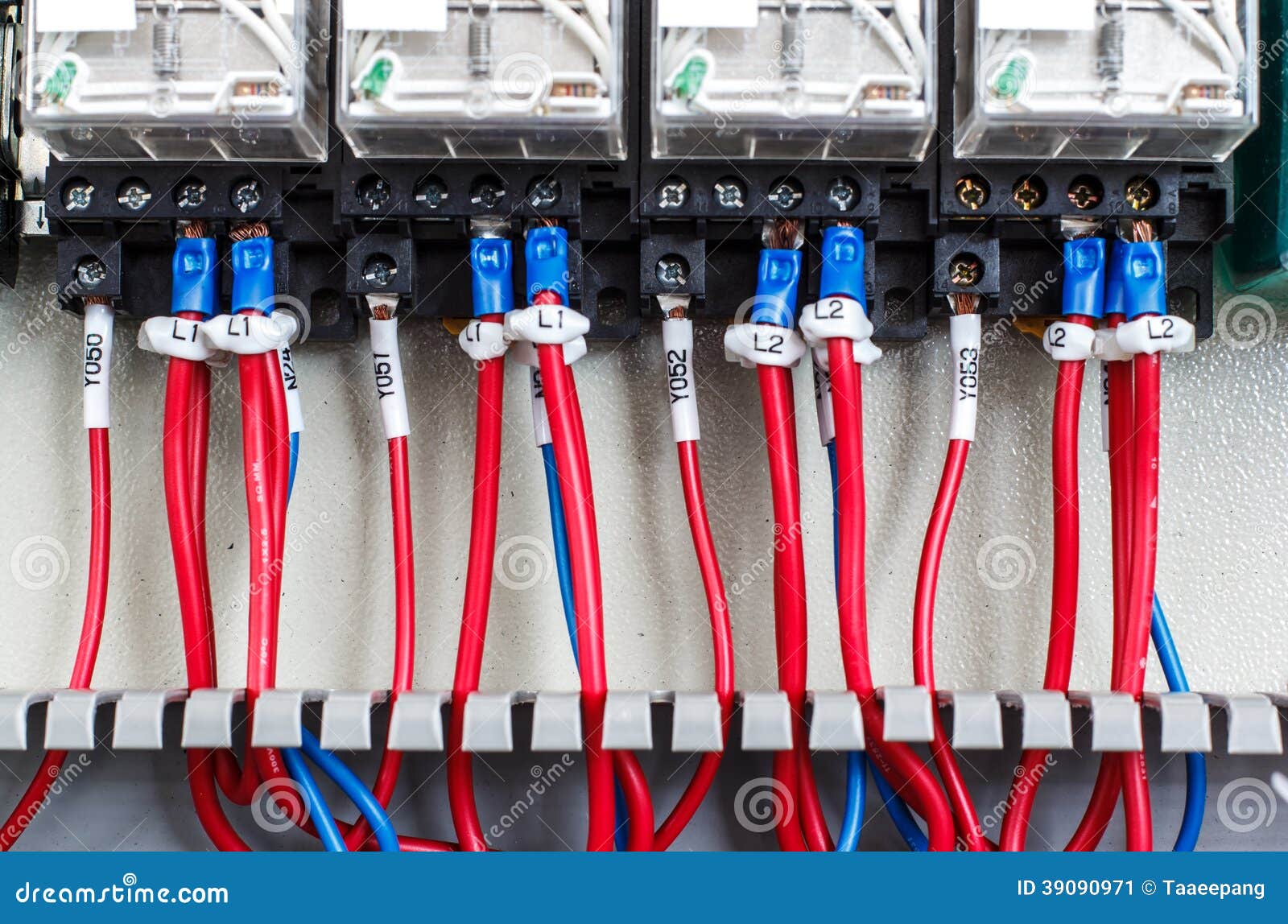 Wiring -- Control Panel with Wires Stock Image - Image of isolation ...