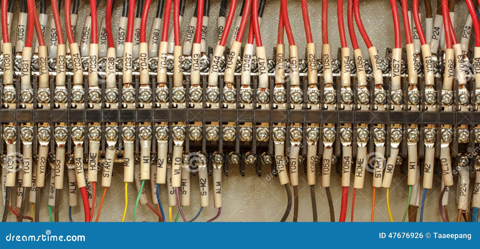Wiring -- Control Panel with Wires Stock Photo - Image of energy, blue ...
