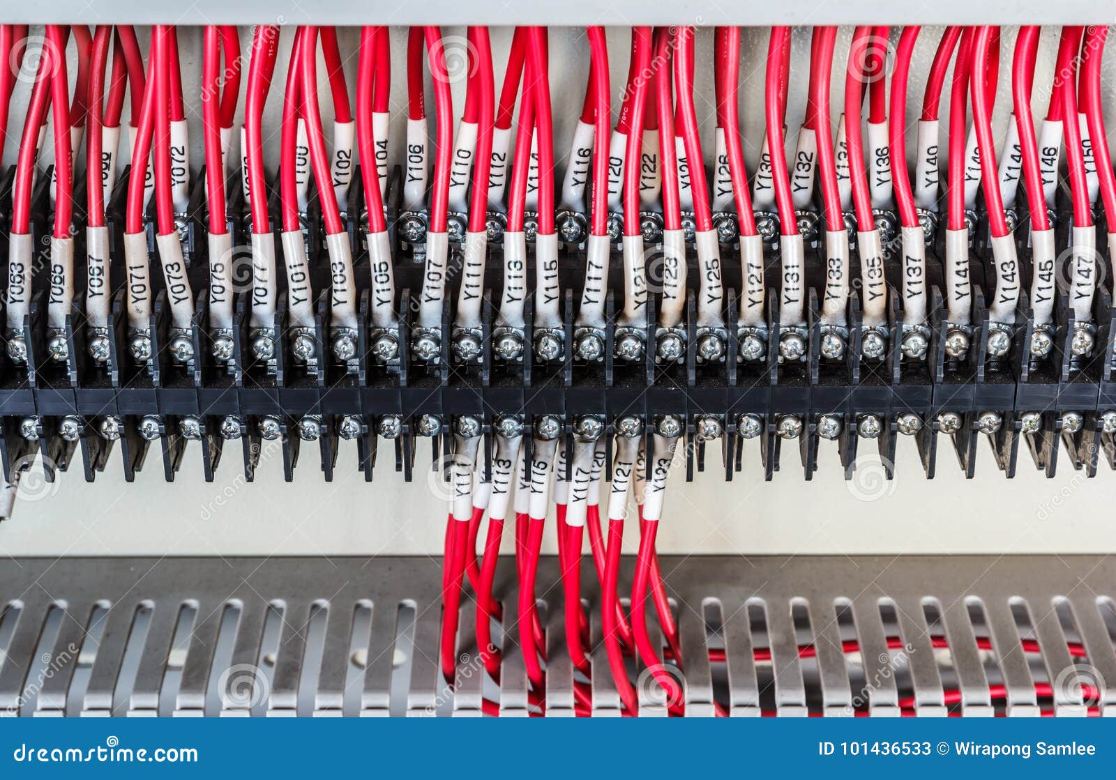Wiring -- Control Panel with Wires Industrial Factory Stock Image ...