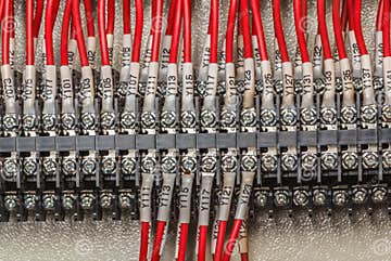 Wiring -- Control Panel with Wires Stock Image - Image of panel, center ...