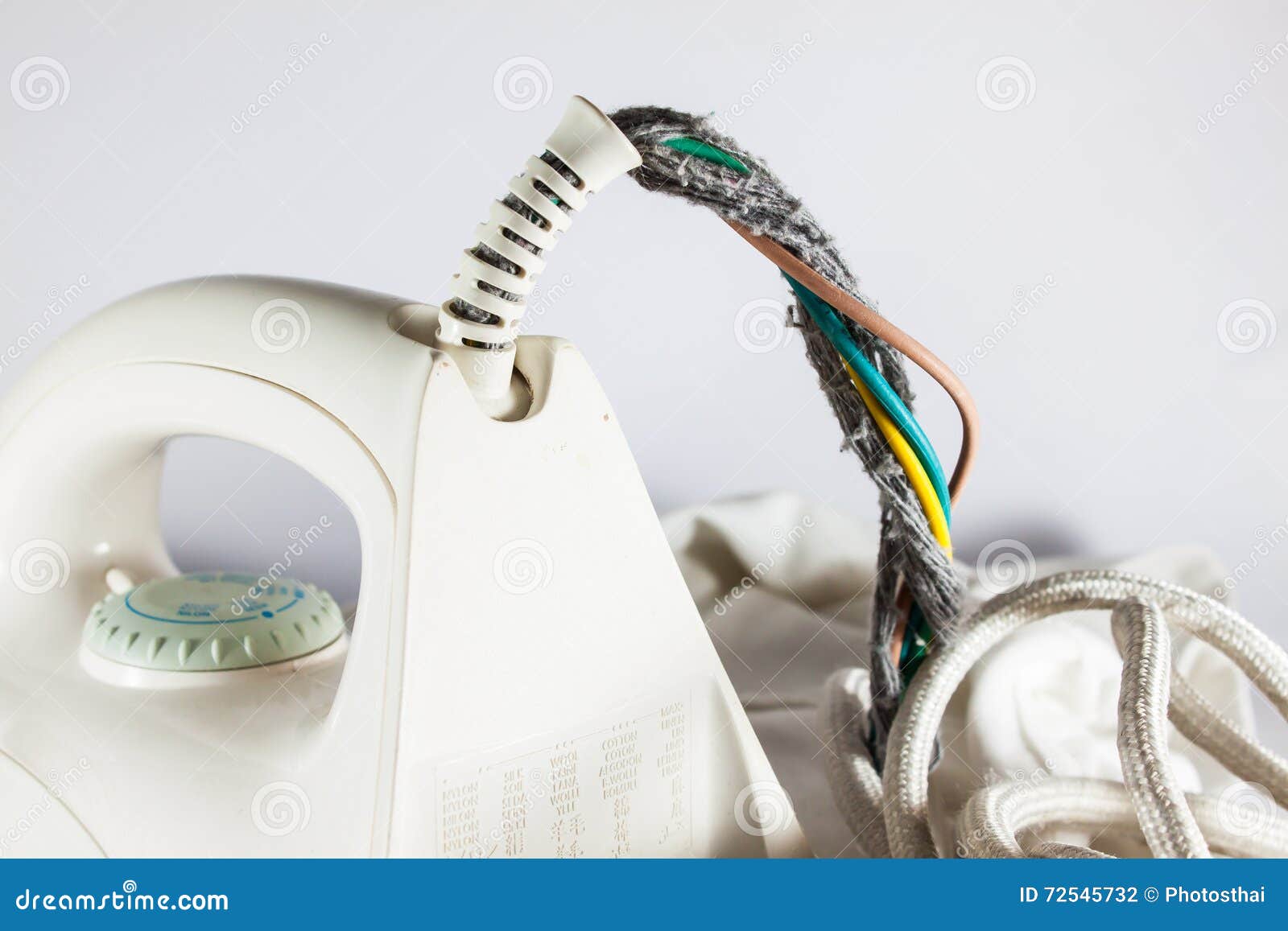 Wiring Defective Form the Iron Burns Overload,de-focused and Blurred ...