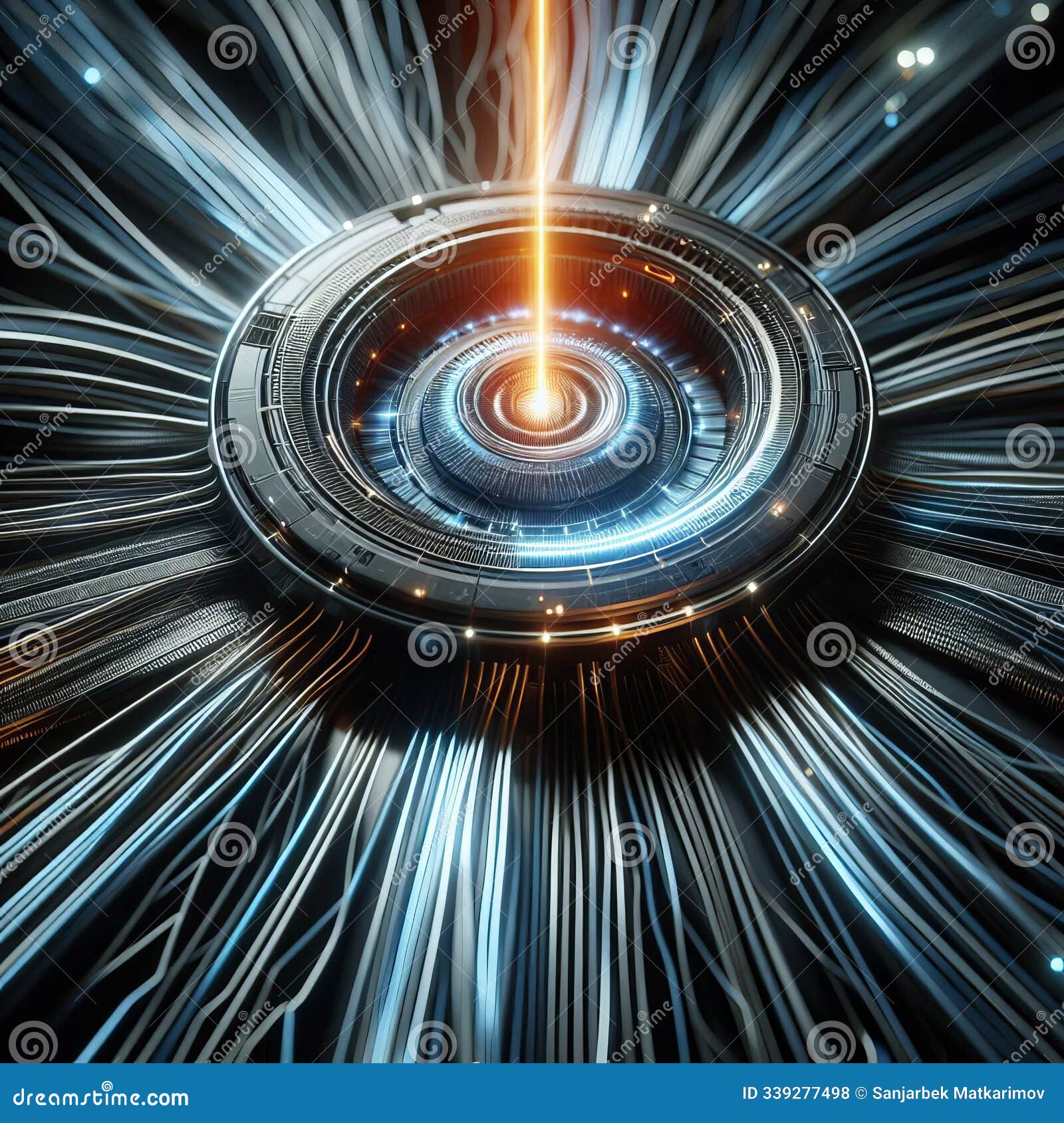 Wiring the Future a Close Up of a Futuristic High Tech Wire with Stock ...