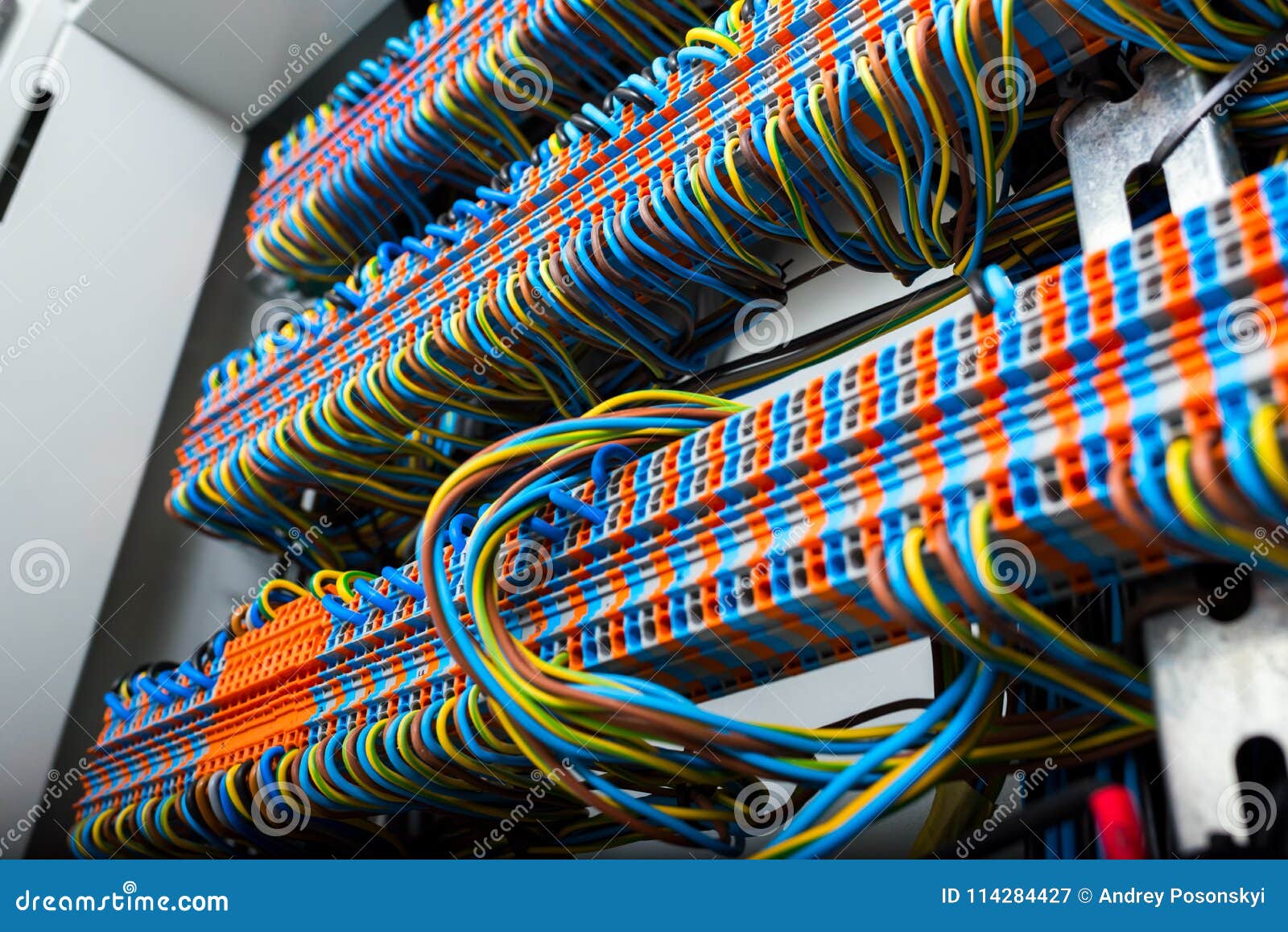 The wiring and machines stock image. Image of electrician - 114284427