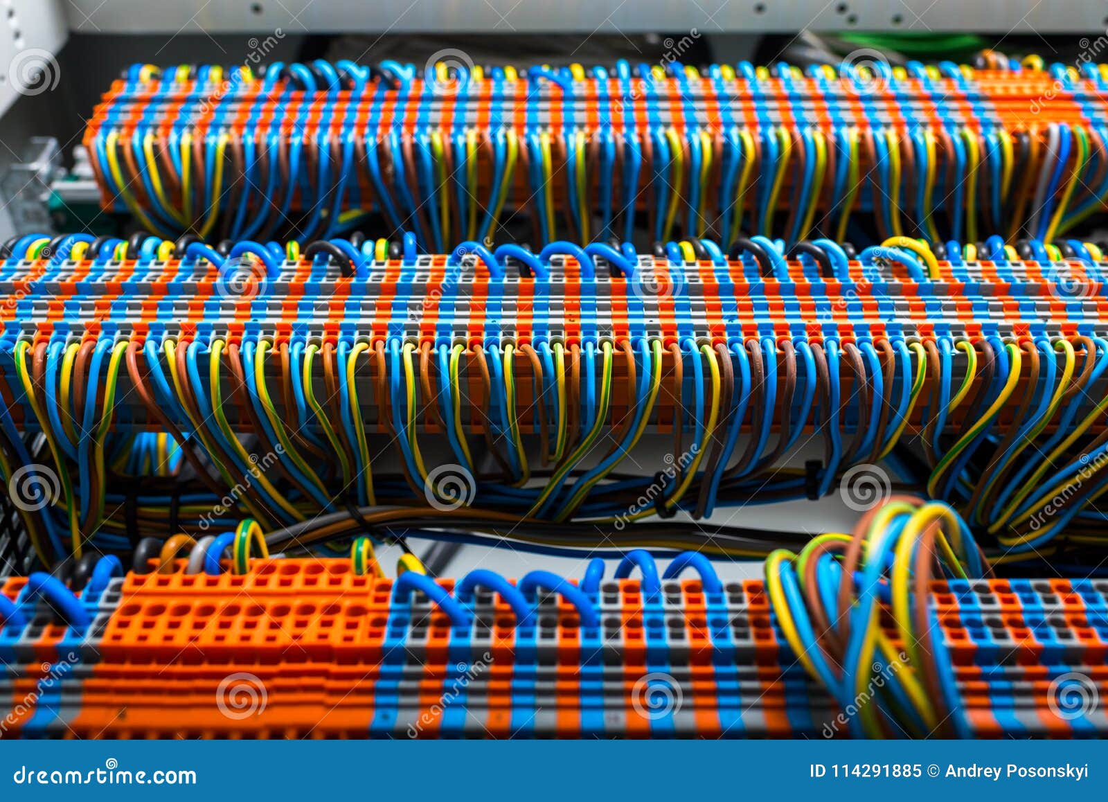 The wiring and machines stock image. Image of breaker - 114291885