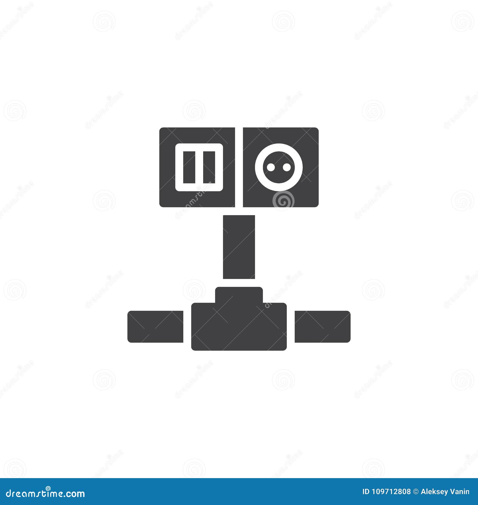Wiring Switch and Socket Icon Vector Stock Vector - Illustration of ...