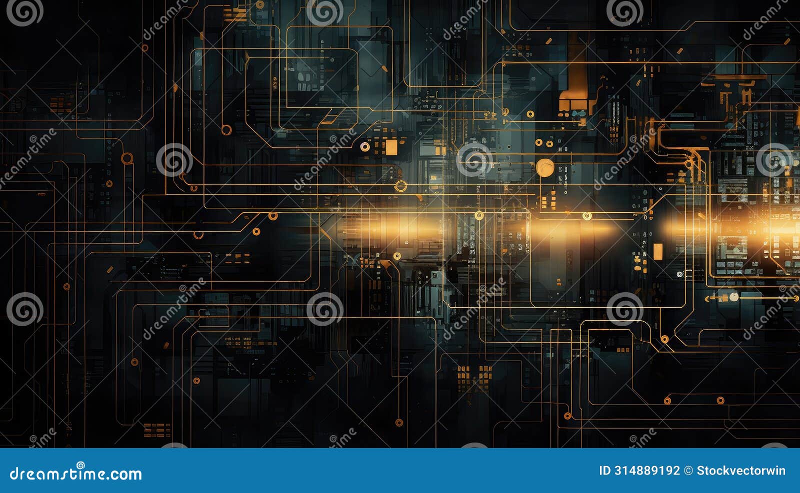 Wiring Technology Background Pattern Stock Illustration - Illustration ...
