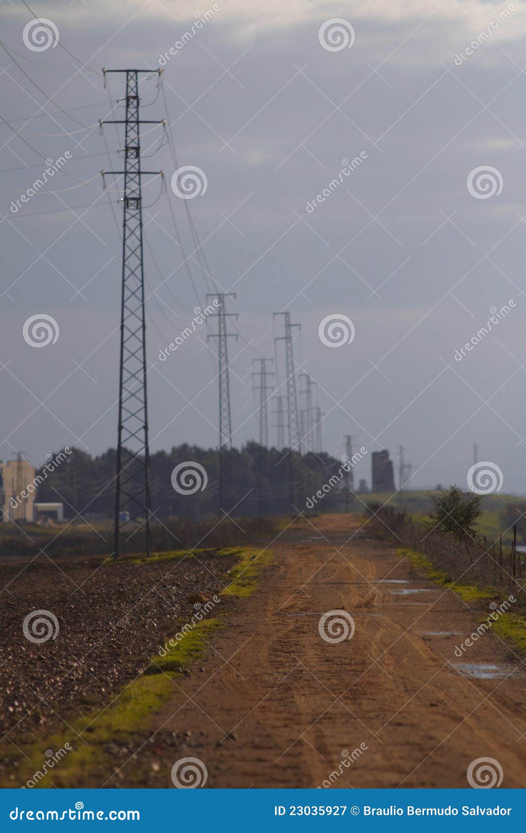 Wiring Towers stock image. Image of rainy, wires, landscape - 23035927