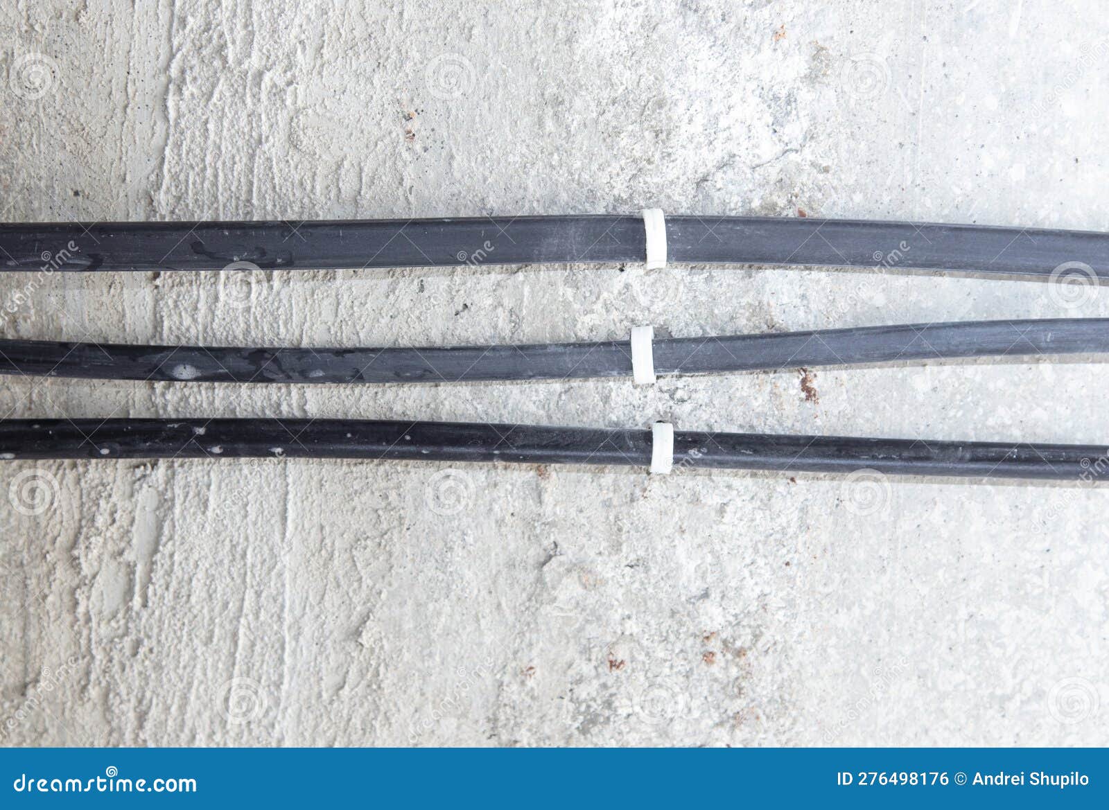 Wiring on the Wall of a House Under Construction Stock Photo - Image of ...