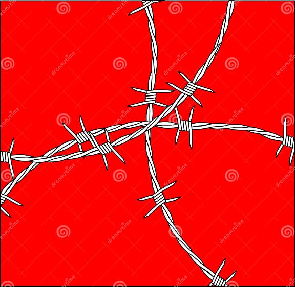 Wirs farpado ilustração stock. Ilustração de cerca, machucado - 49811163
