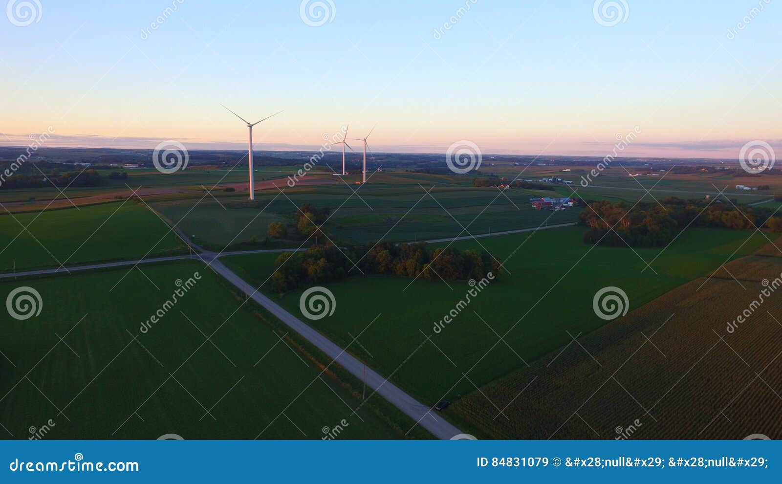 Wisconsin Countryside stock image. Image of drone, windmill - 84831079