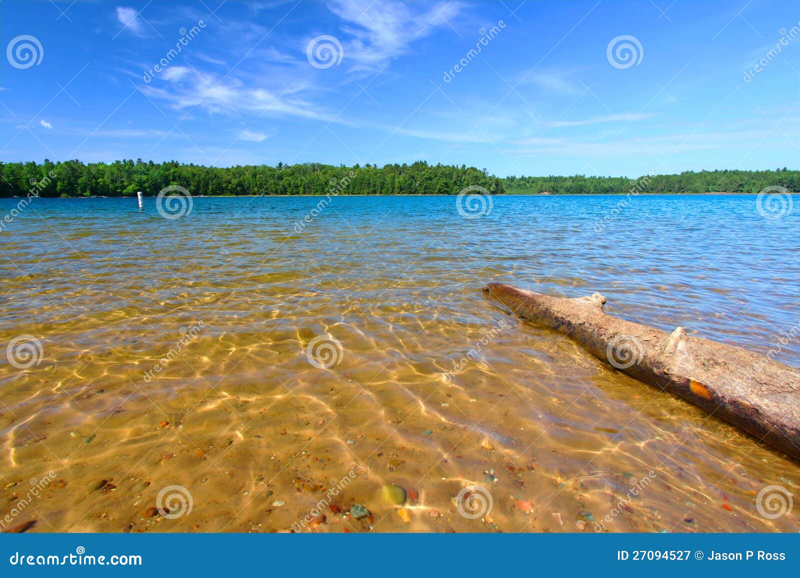 Wisconsin Northwoods Swimming Beach Stock Image - Image of lake ...